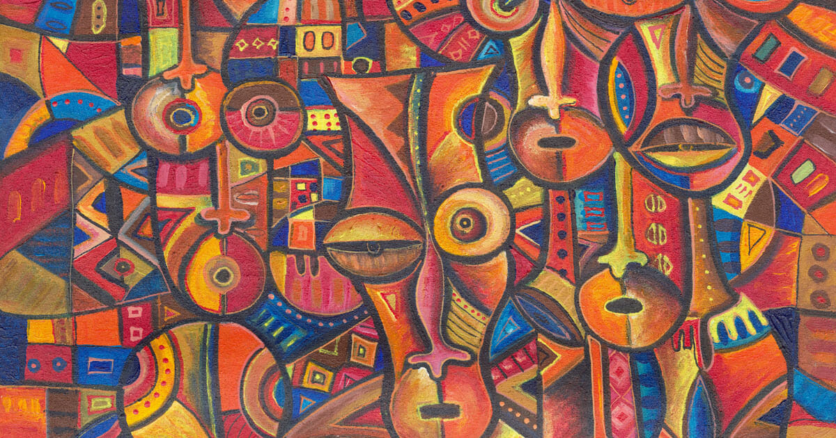 Faces VI | Art Cameroon African Paintings