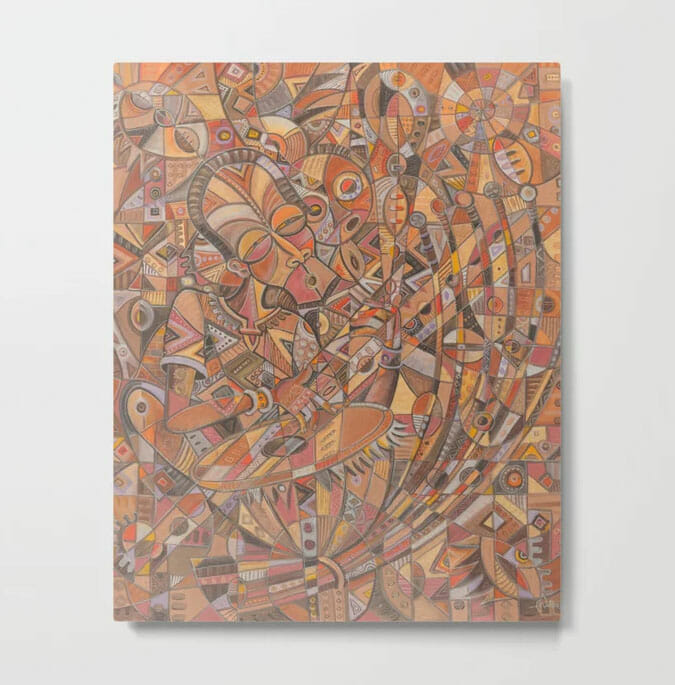 The Kora Player II | Art Cameroon African Paintings