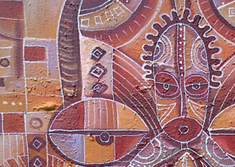 The Kora Player VII | Art Cameroon African Paintings