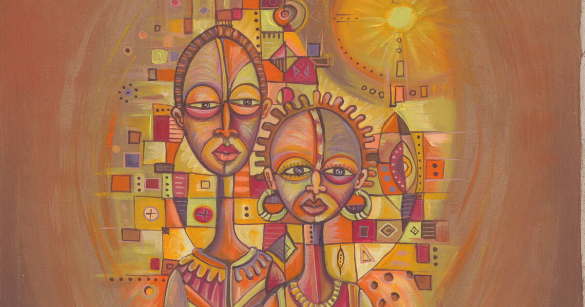 The Couple II | Art Cameroon African Paintings