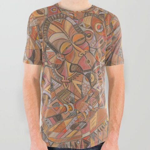 The Kora Player VII | Art Cameroon African Paintings