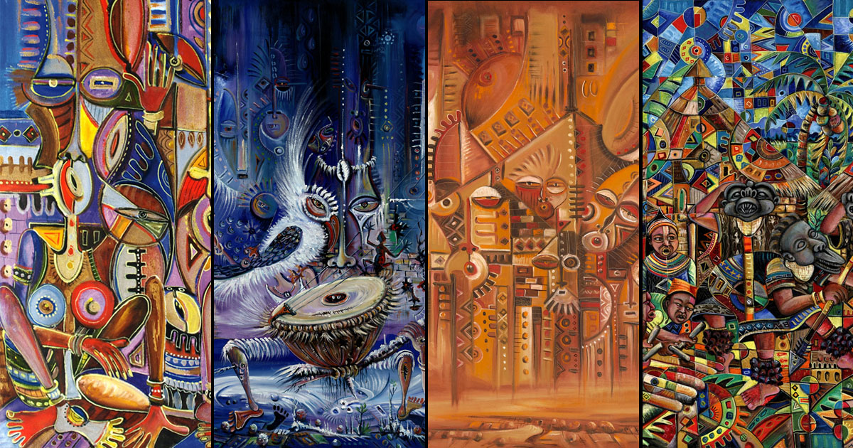 African Tribal Art Paintings from Cameroon | Art Cameroon African Paintings